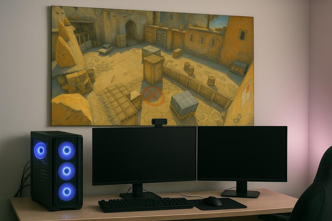 CS2 Dust2 B Site Canvas Painting: Gamer Art Print - Etsy