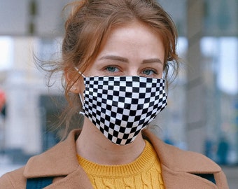 Checkerboard Face Mask - Etsy