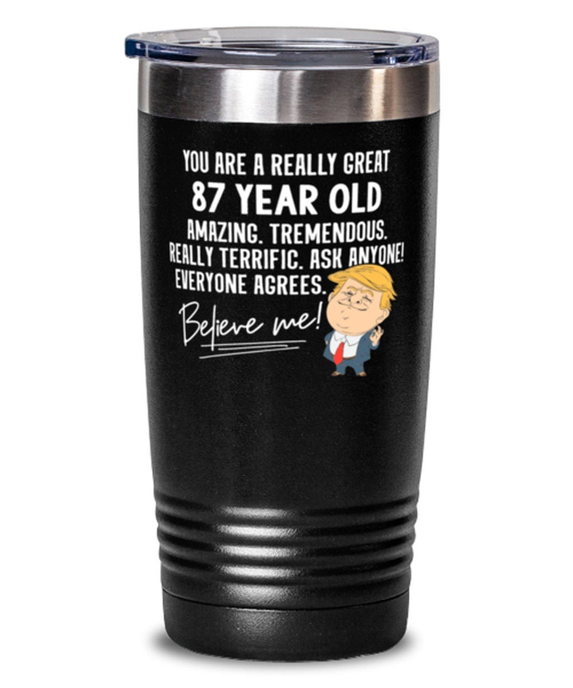 Funny 87 Year Old Gift 87th Birthday Trump Tumbler Mug 20oz Etsy