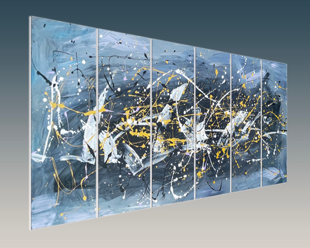Original Jackson Pollock Style Painting, Large Abstract Wall Art on ...