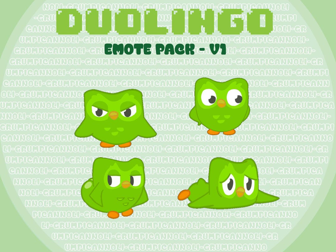 DUOLINGO EMOTE PACK- V1 - Etsy