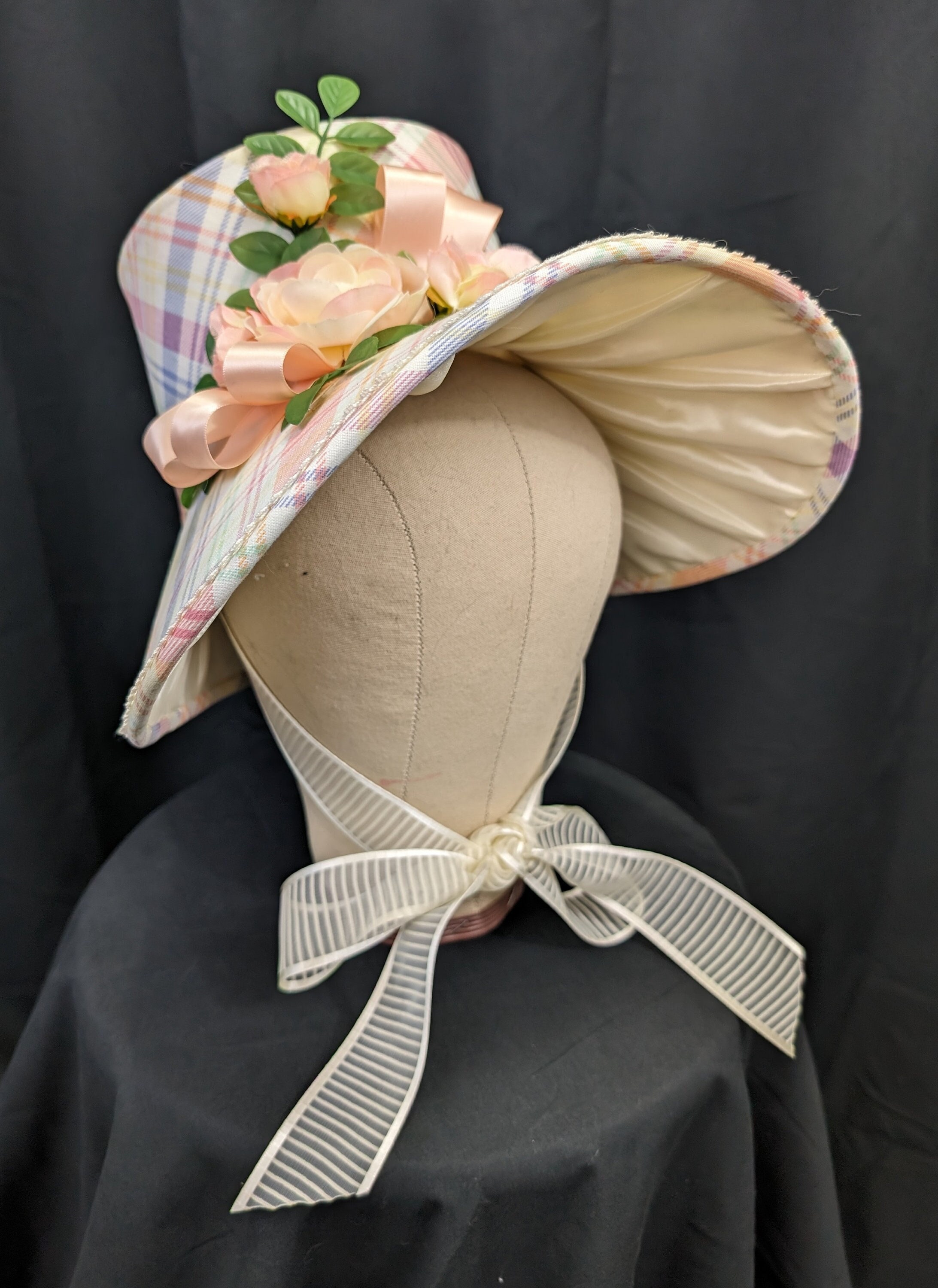 Plaid Spring Bonnet - Etsy