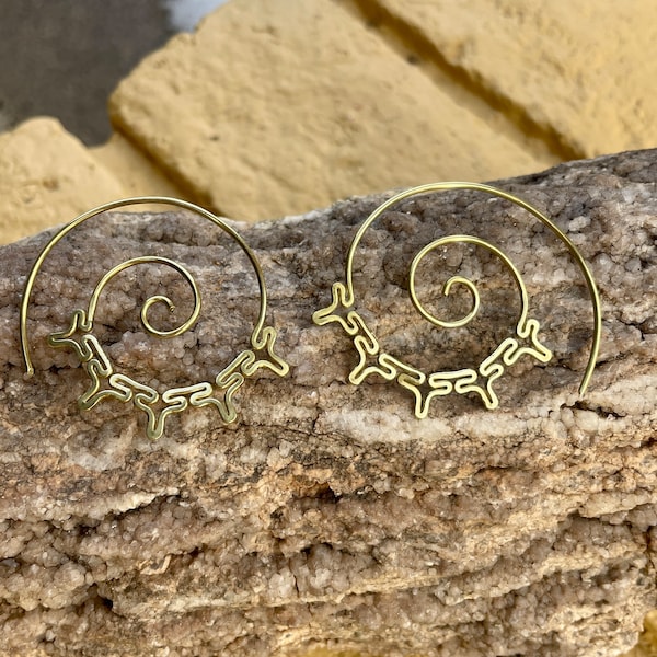 Aztec Hoop Earrings - Etsy