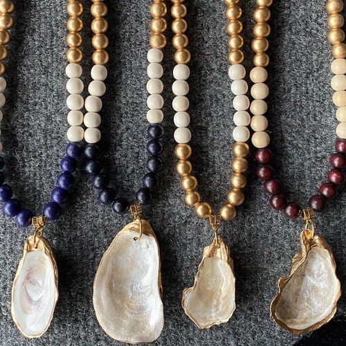 Natural Oyster Shell Necklace - Etsy