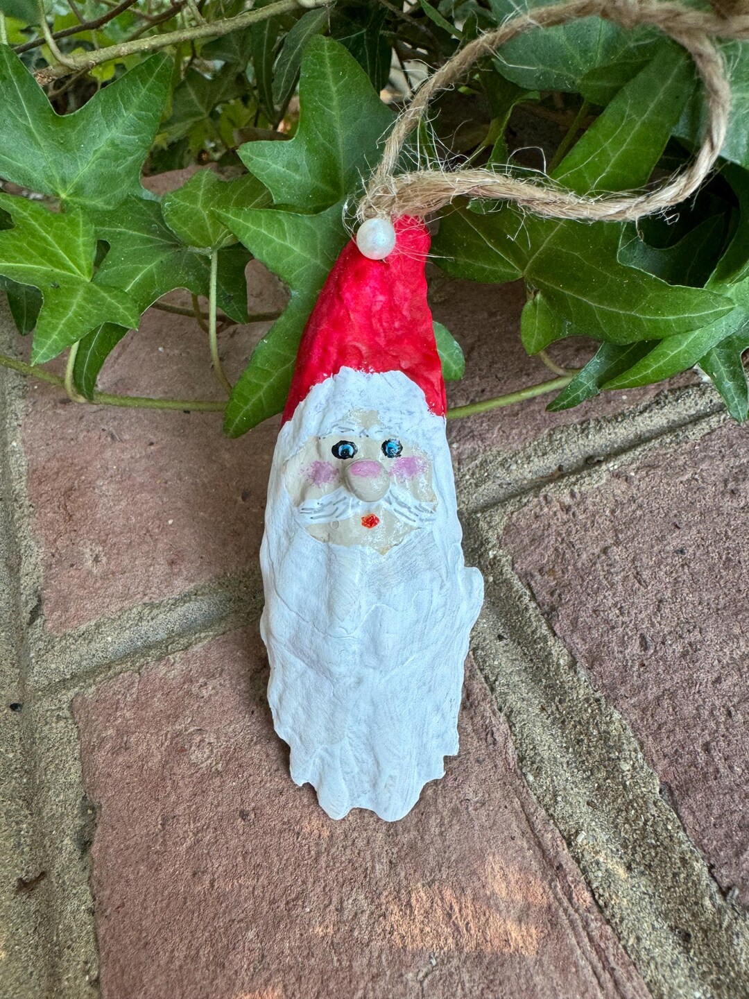 Oyster Shell Santa Ornament - Etsy