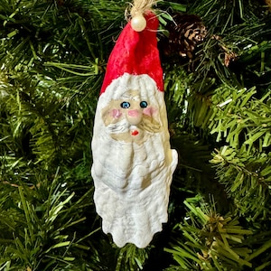 Oyster Shell Santa Ornament - Etsy