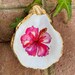 Hawaiian Pink Flower Oyster Shell Trinket Dish - Etsy
