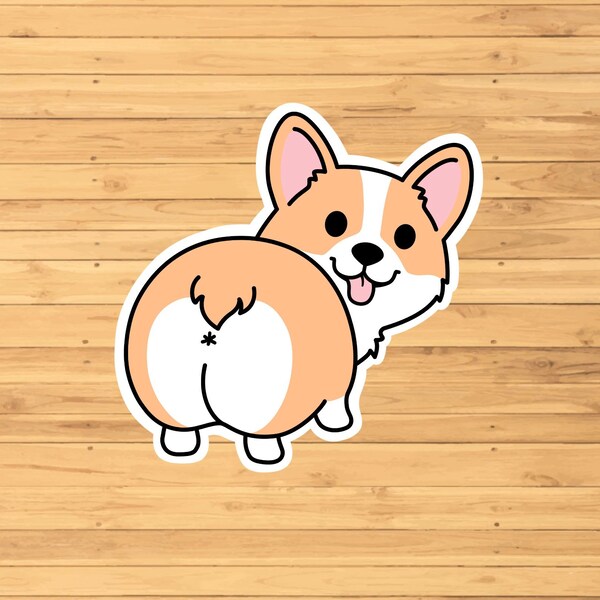 Corgi Butt Stickers - Etsy