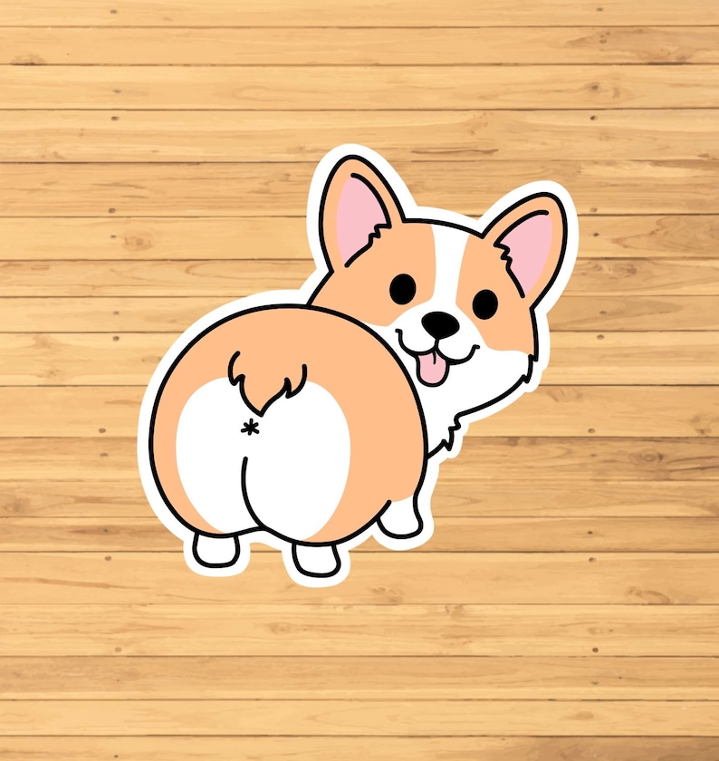 Corgi Butt Sticker Water Resistant Personalized Gifts Dog - Etsy