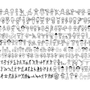 STICK Figures SVG Bundle, STICK Family Svg Cut Files, Stick Figures ...