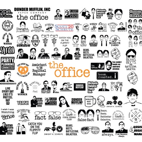 THE OFFICE Bundle SVG the Office Svg Files for Cricut the - Etsy