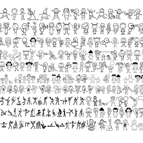 STICK Figures SVG Bundle STICK Family Svg Cut Files Stick - Etsy