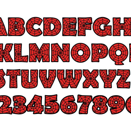 SPIDER ALPHABET SVG Bundle Spider Font Clipart Halloween - Etsy