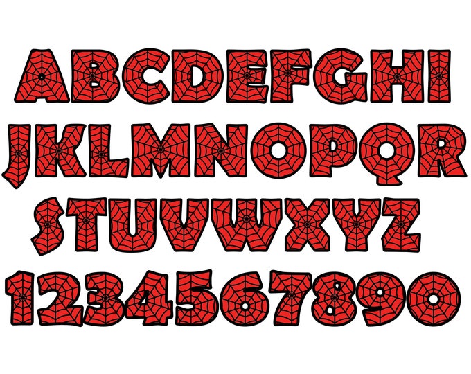 Spider Font Png, Spider Alphabet Png, Spider Font, Spider Web Font ...