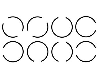 SPLIT CIRCLE Frame SVG, Circle Monogram Svg, Circle Outline Svg Cut ...