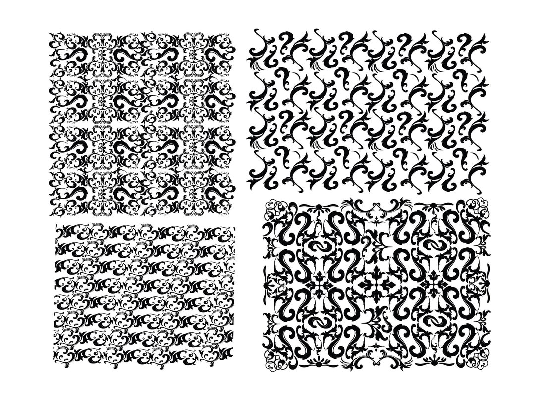 TOOLED LEATHER Svg, TOOLED Leather Pattern Svg, Western Floral Pattern ...