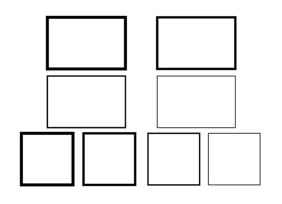 RECTANGLE SVG RECTANGLE Svg Cut Files Rectangle Outline Svg - Etsy Canada