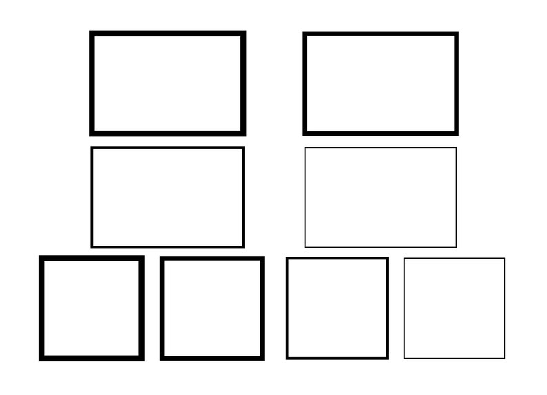 RECTANGLE SVG RECTANGLE Svg Cut Files Rectangle Outline Svg - Etsy