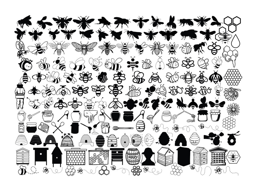 BEE SVG Bundle, Honey BEE Svg Files, Bee Svg Cut Files for Cricut, Bee ...