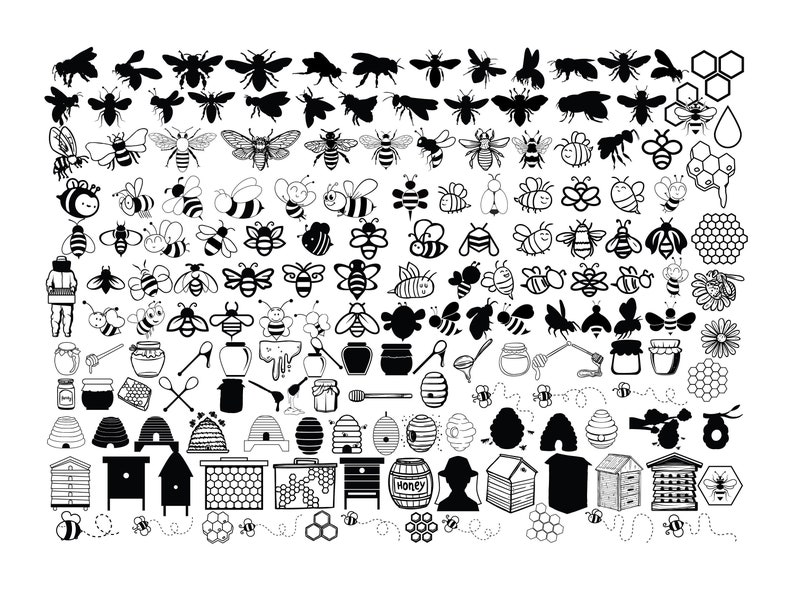 BEE SVG Bundle Honey BEE Svg Files Bee Svg Cut Files for - Etsy