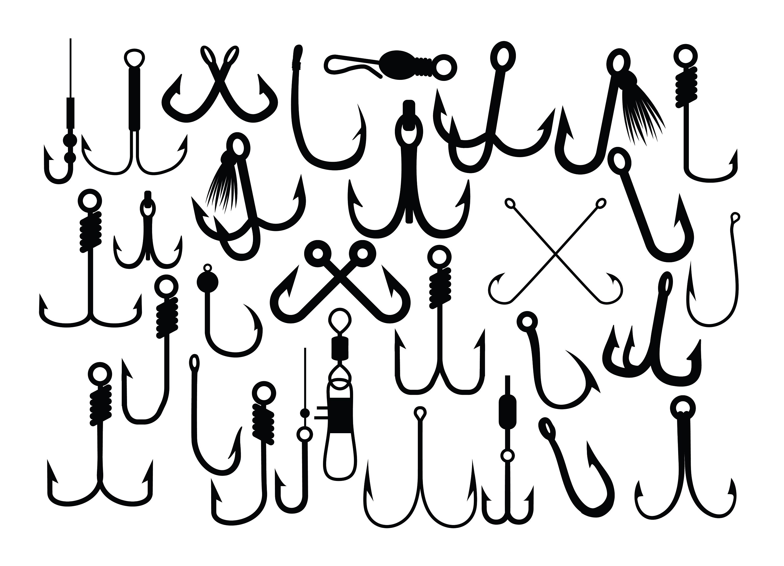 FISHING HOOKS SVG Fishing Hooks Svg Cut Files for Cricut - Etsy