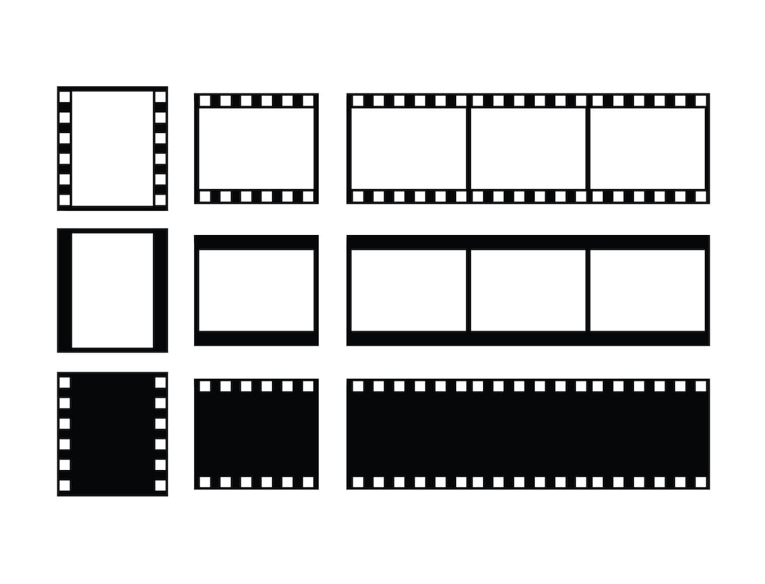 FILM STRIP SVG, Movie Filmstrip Svg, Picture Frame Svg, Camera Reel Svg ...