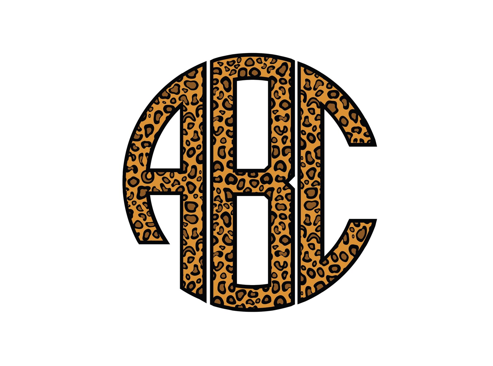 LEOPARD MONOGRAM SVG Leopard Font Svg Leopard Monogram - Etsy