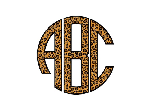 LEOPARD MONOGRAM SVG Leopard Font Svg Leopard Monogram - Etsy