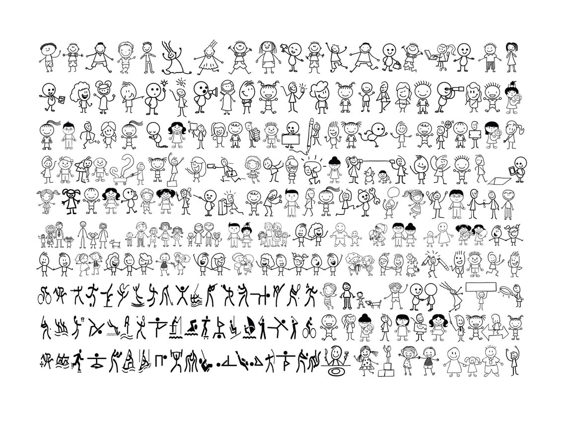 STICK Figures SVG Bundle STICK Family Svg Cut Files Stick - Etsy