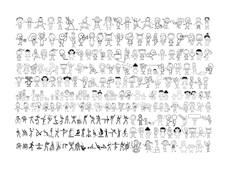 STICK Figures SVG Bundle STICK Family Svg Cut Files Stick - Etsy