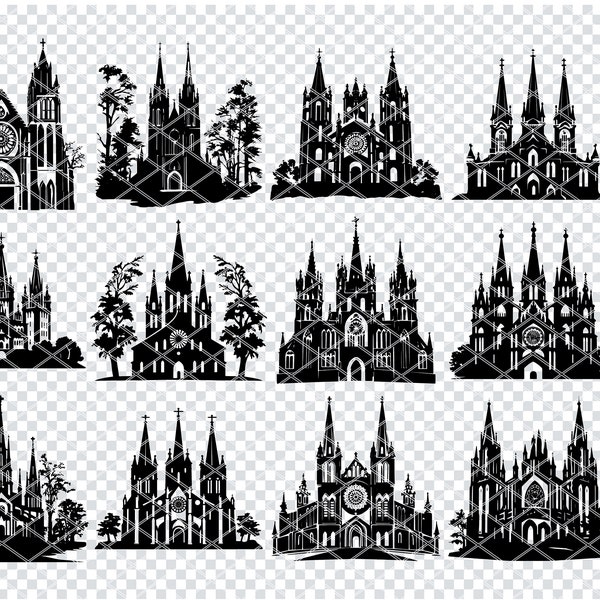 Cathedral Svg - Etsy