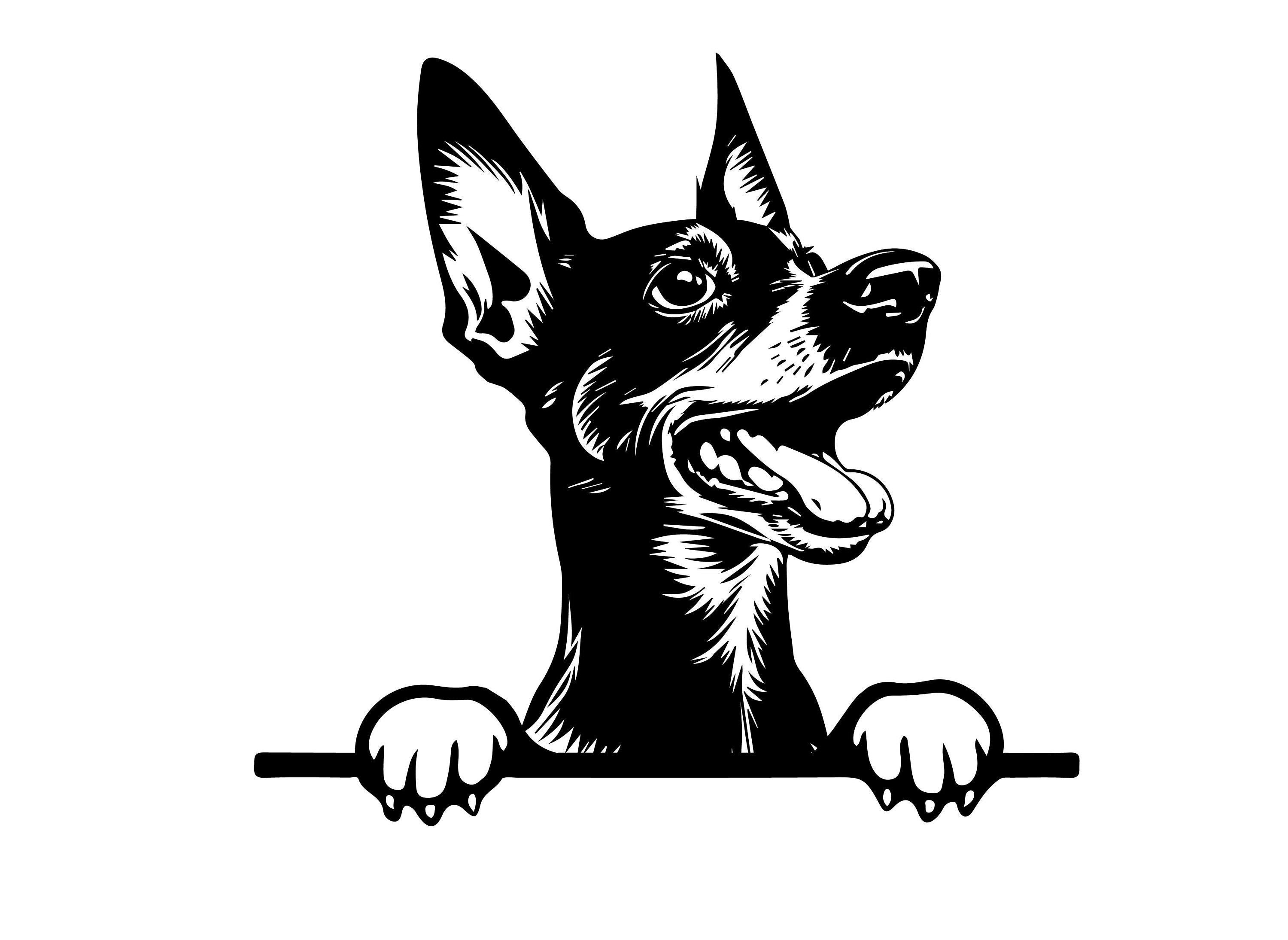 PEEKING MINIATURE PINSCHER Svg Peeking Miniature Pinscher Svg - Etsy