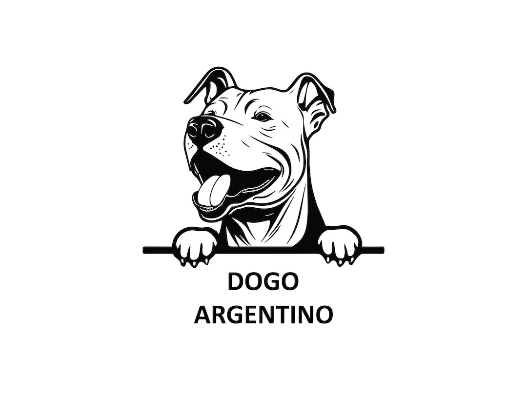 PEEKING DOGO ARGENTINO Svg, Peeking Dogo Argentino Svg Files for Cricut ...