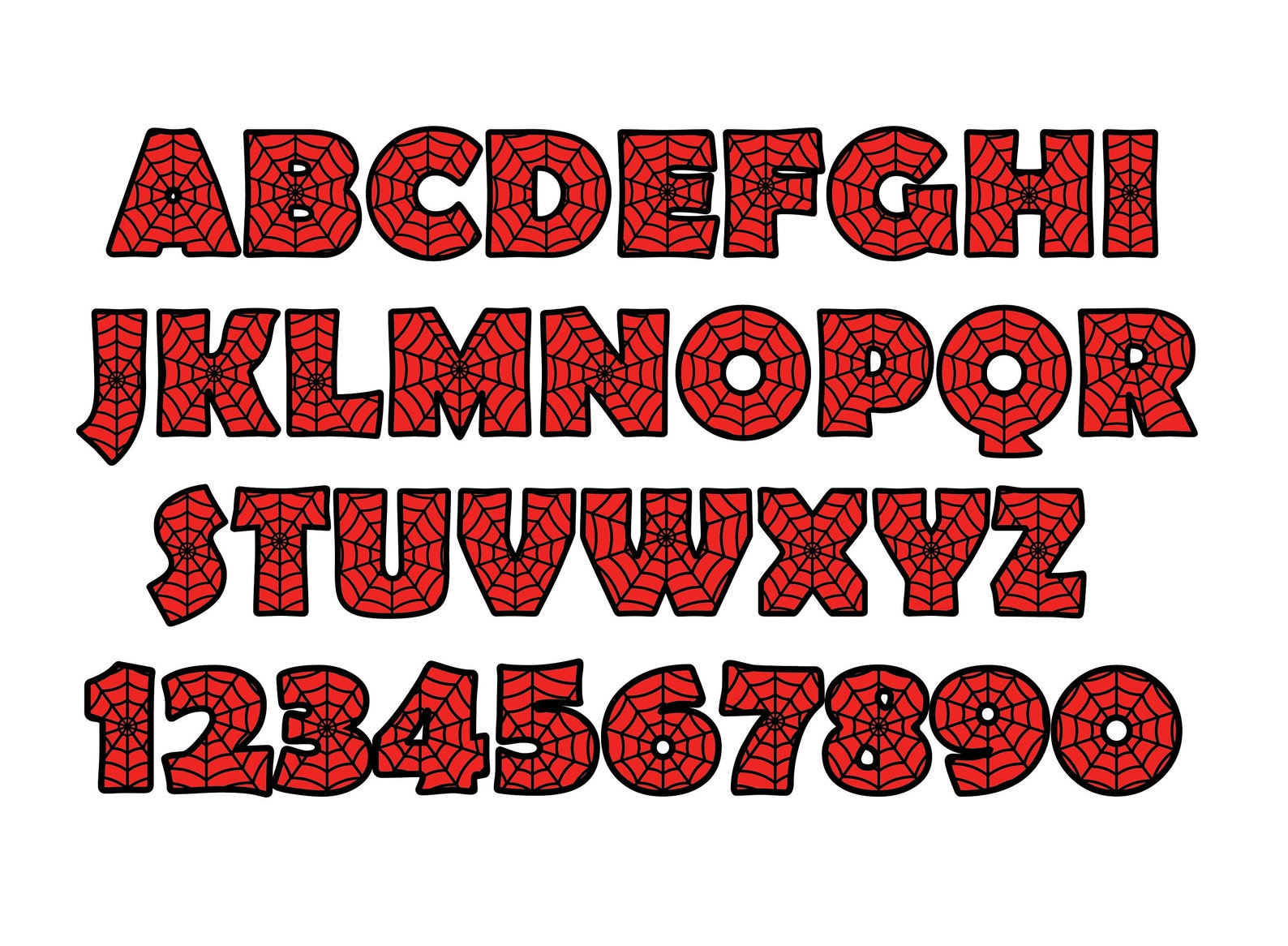 SPIDER ALPHABET SVG Bundle Spider Font Clipart Halloween - Etsy