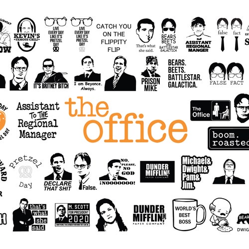 THE OFFICE Bundle SVG the Office Svg Files for Cricut the - Etsy