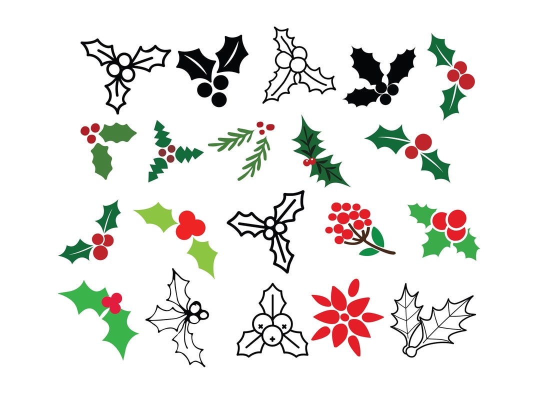 CHRISTMAS MISTLETOE SVG, Mistletoe Clipart, Mistletoe Svg Files for ...