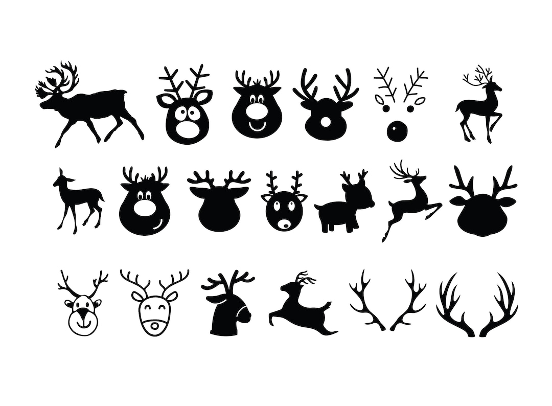 CHRISTMAS REINDEER SVG, Reindeer Clipart, Reindeer Svg Files for Cricut ...