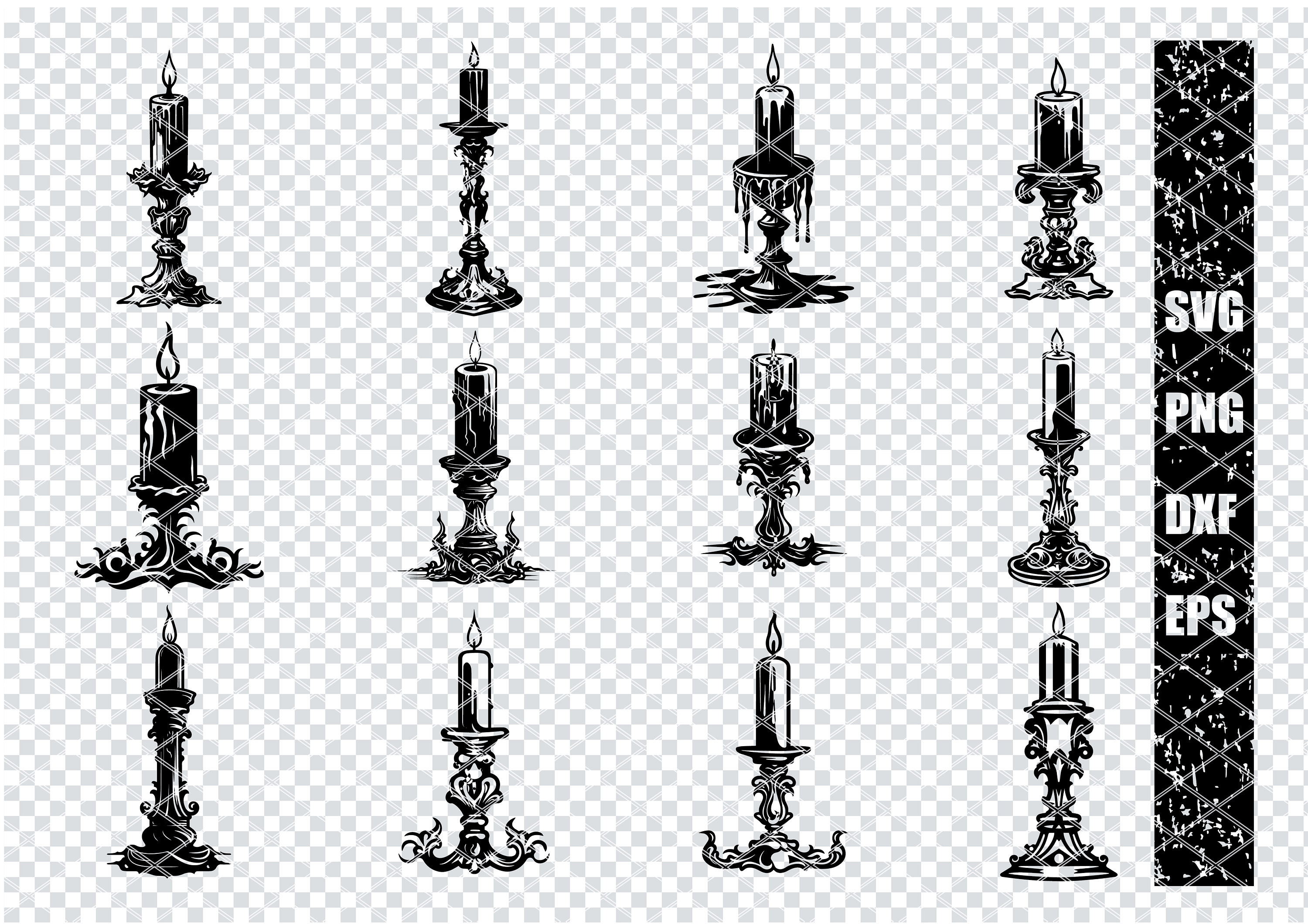 GOTHIC CANDLE HOLDER Svg Medieval Vintage Candle Holder Svg - Etsy