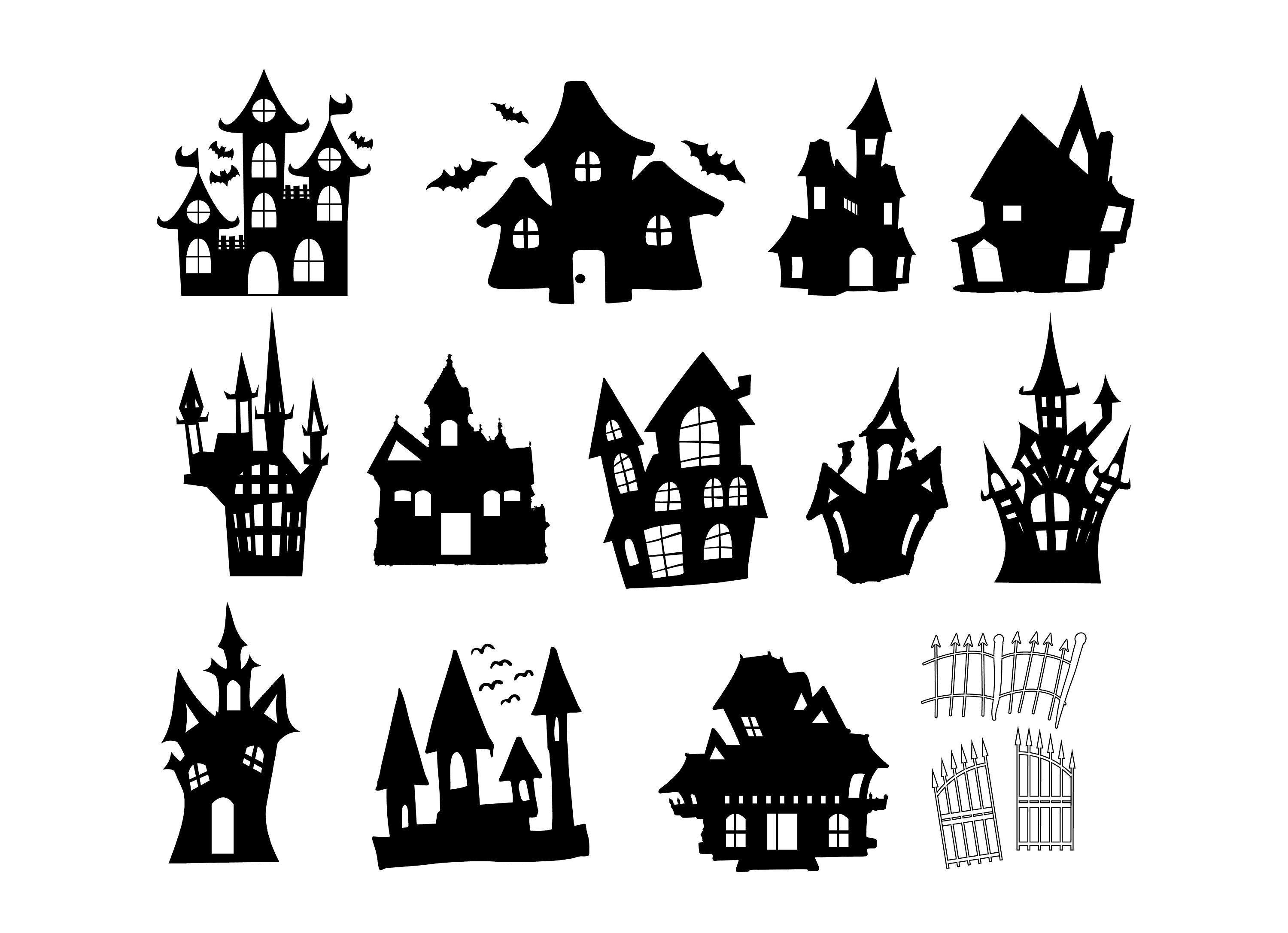 HAUNTED HOUSE SVG Haunted House Clipart Halloween Svg Files - Etsy ...