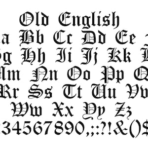 Old English Font L