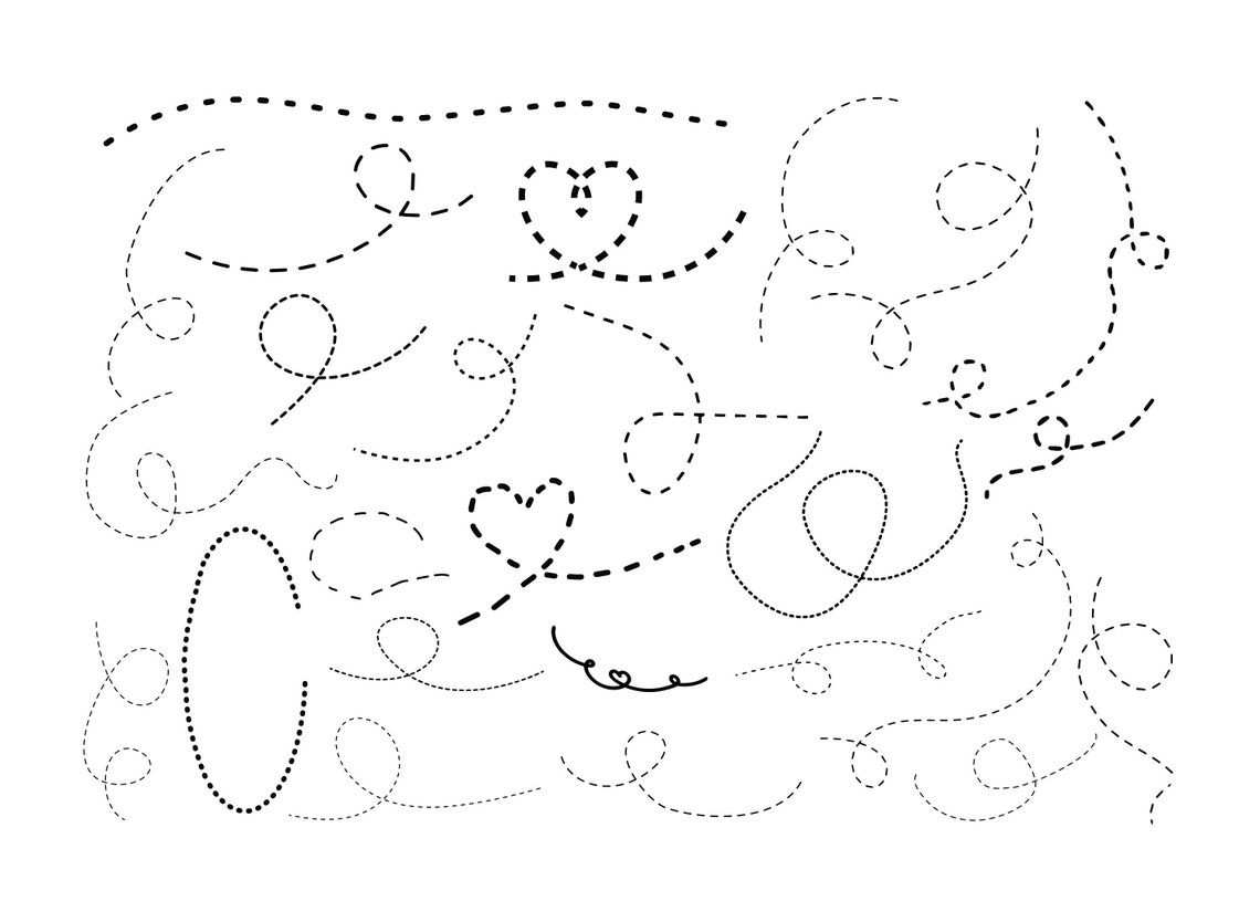 DOTTED LINE SVG, Dots Svg Files for Cricut, Route Svg, Dotted Line ...