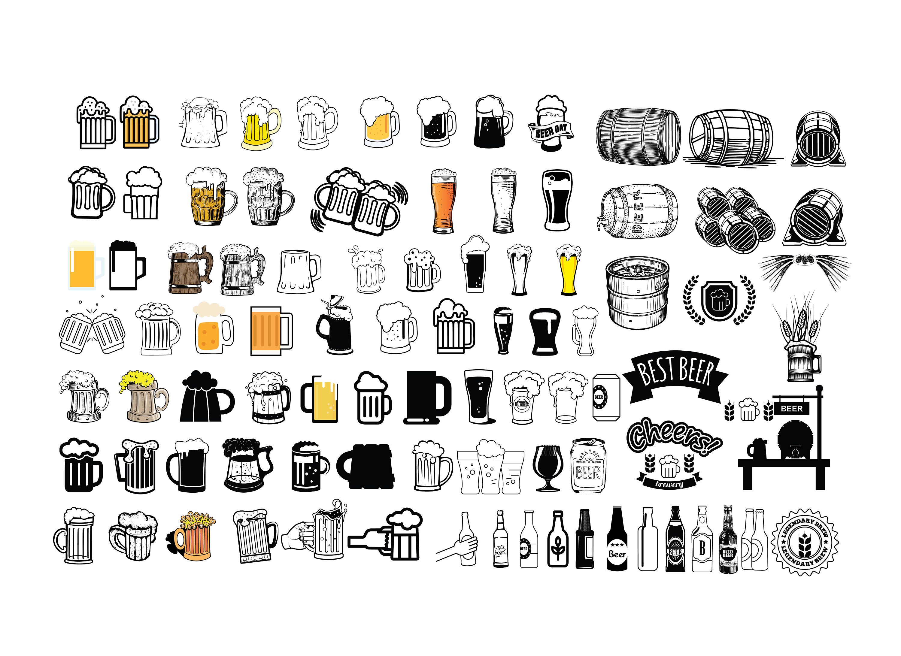 BEER SVG BUNDLE Beer Clipart Bundle Beer Svg for Cricut - Etsy