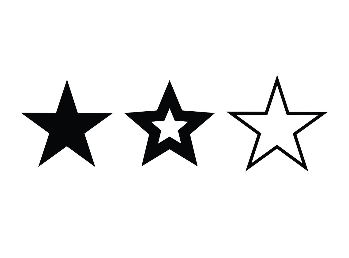 STAR OUTLINE SVG Star Outline Svg Files for Cricut Star - Etsy