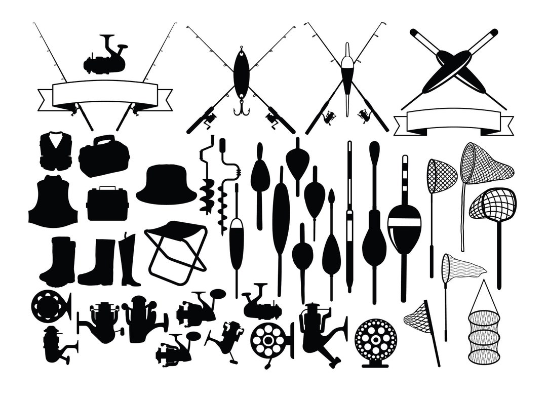 FISHING GEAR SVG, Fishing Gear Svg Cut Files for Cricut, Gone Fishing ...