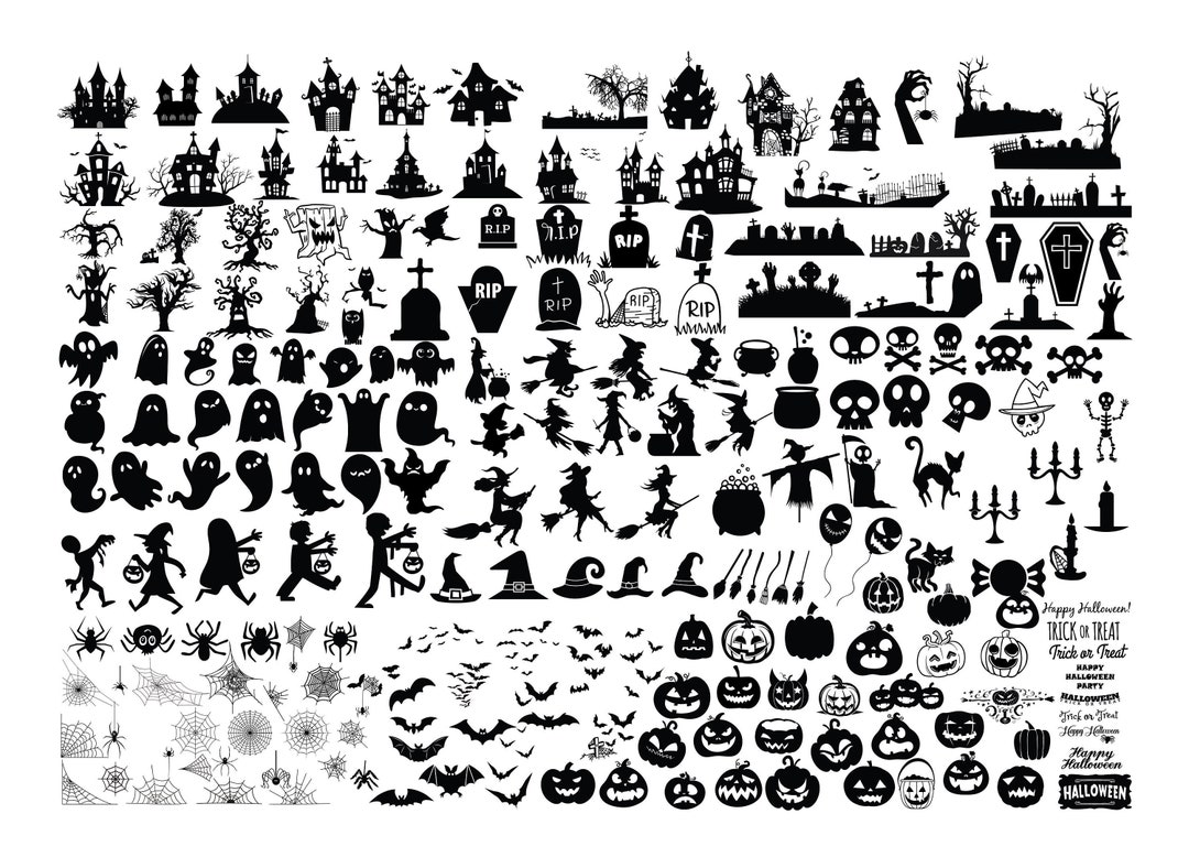 HALLOWEEN SVG Bundle, HALLOWEEN Clipart, Halloween Svg Cut Files for ...