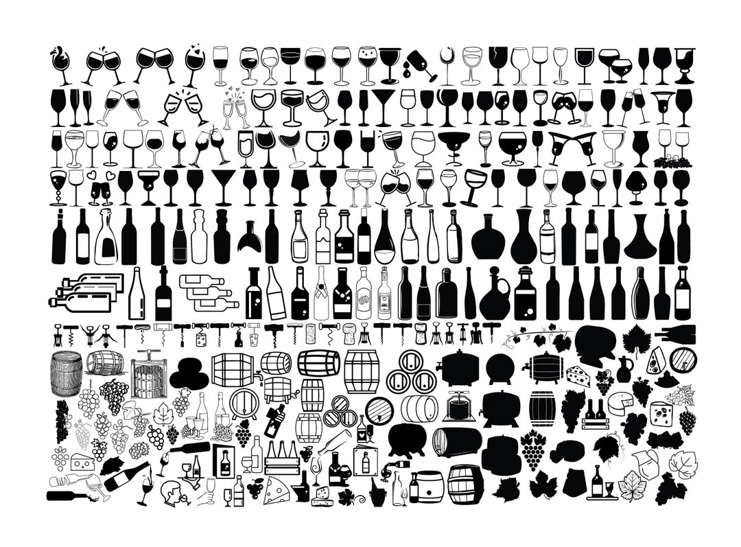 WINE SVG Bundle, WINE Svg Cut Files, Wine Clipart, Wine Cut Files, Wine ...