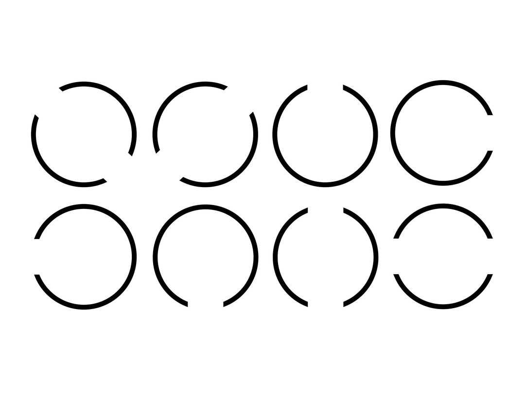 SPLIT CIRCLE Frame SVG, Circle Monogram Svg, Circle Outline Svg Files ...