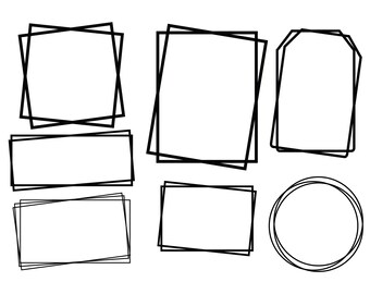 Double Rectangle Frame Svg Png Eps Pdf Files Rectangle Frame - Etsy