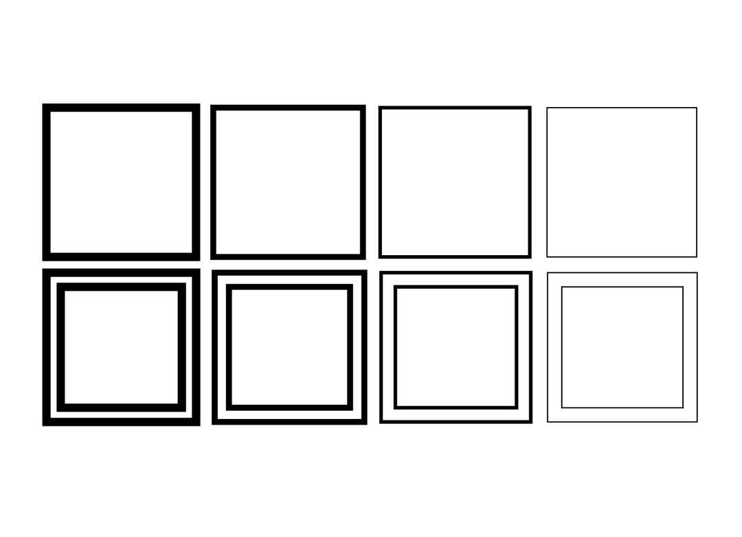 SQUARE FRAMES Diffrent Strokes SVG, Square Frame Svg, Double Square ...