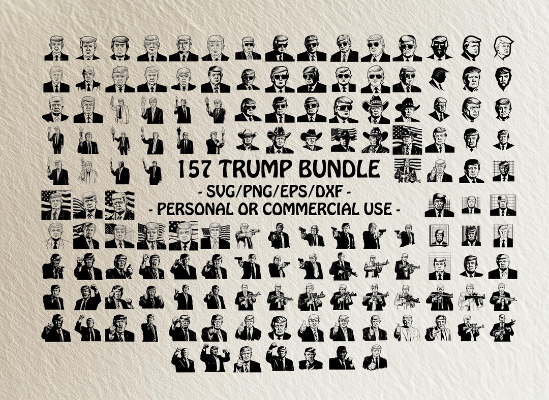 TRUMP SVG, TRUMP President Clipart, Trump Art Svg Files for Cricut ...